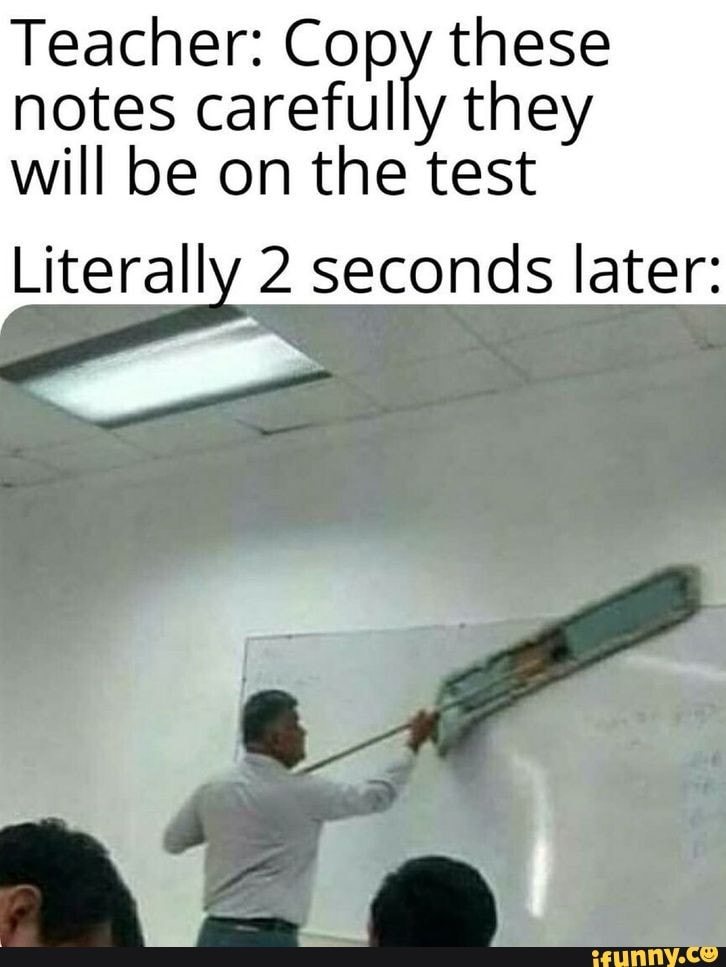 Teacher: notes Copy these they notes carefully they will be on the test ...
