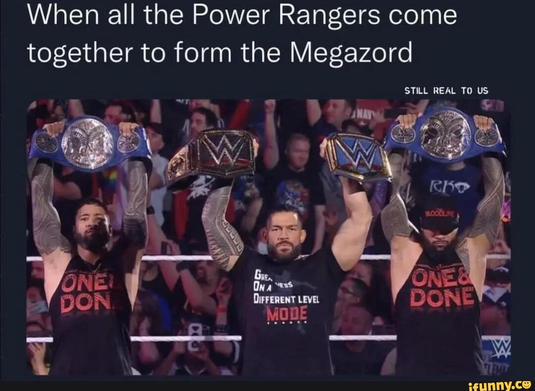 When all the Power Rangers come together to form the Megazord STILL ...