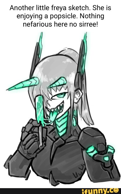 Another little freya sketch. She is enjoying a popsicle. Nothing ...