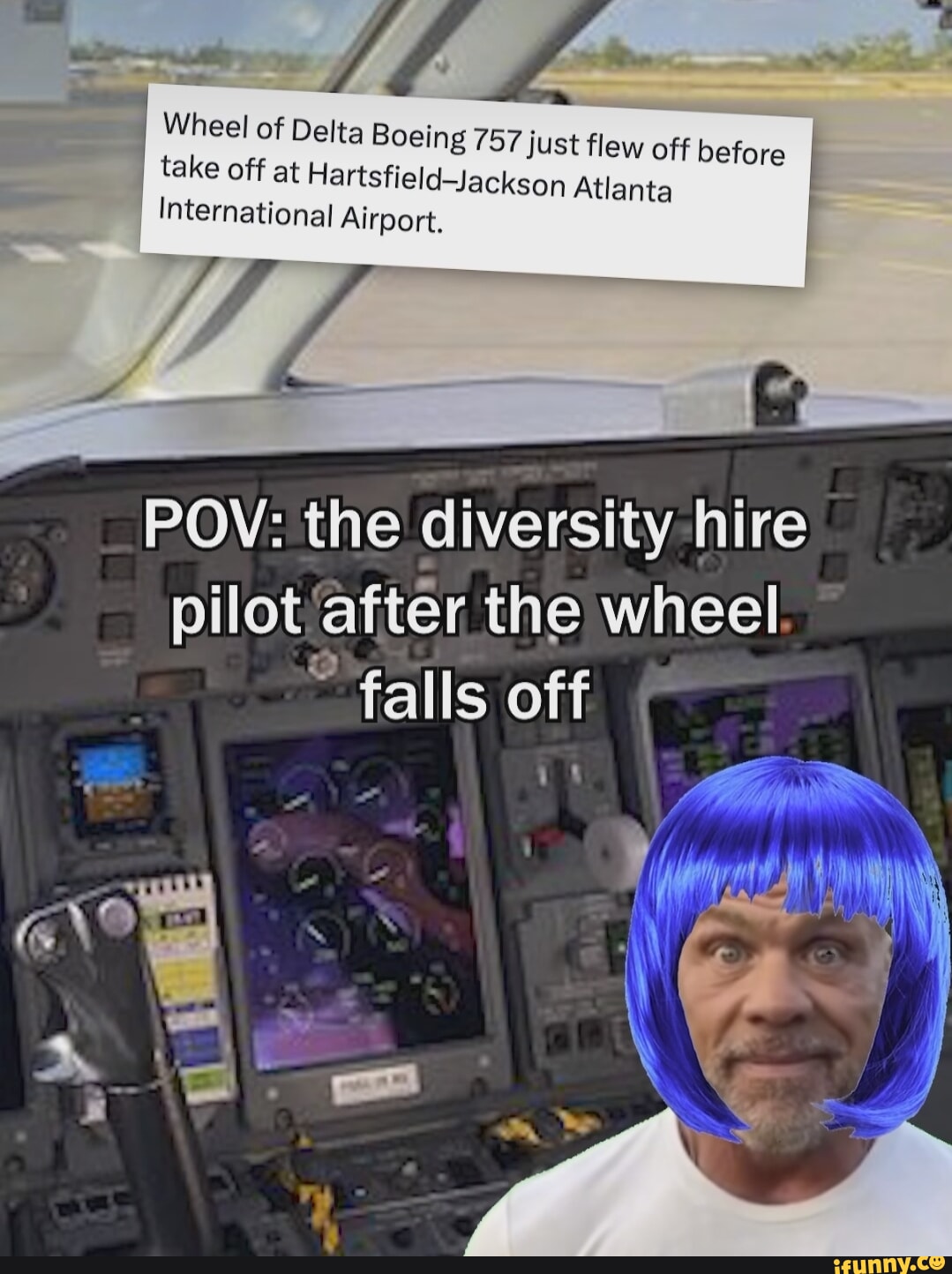 Wheel of Delta Boeing 757 just flew off before I take off at ...