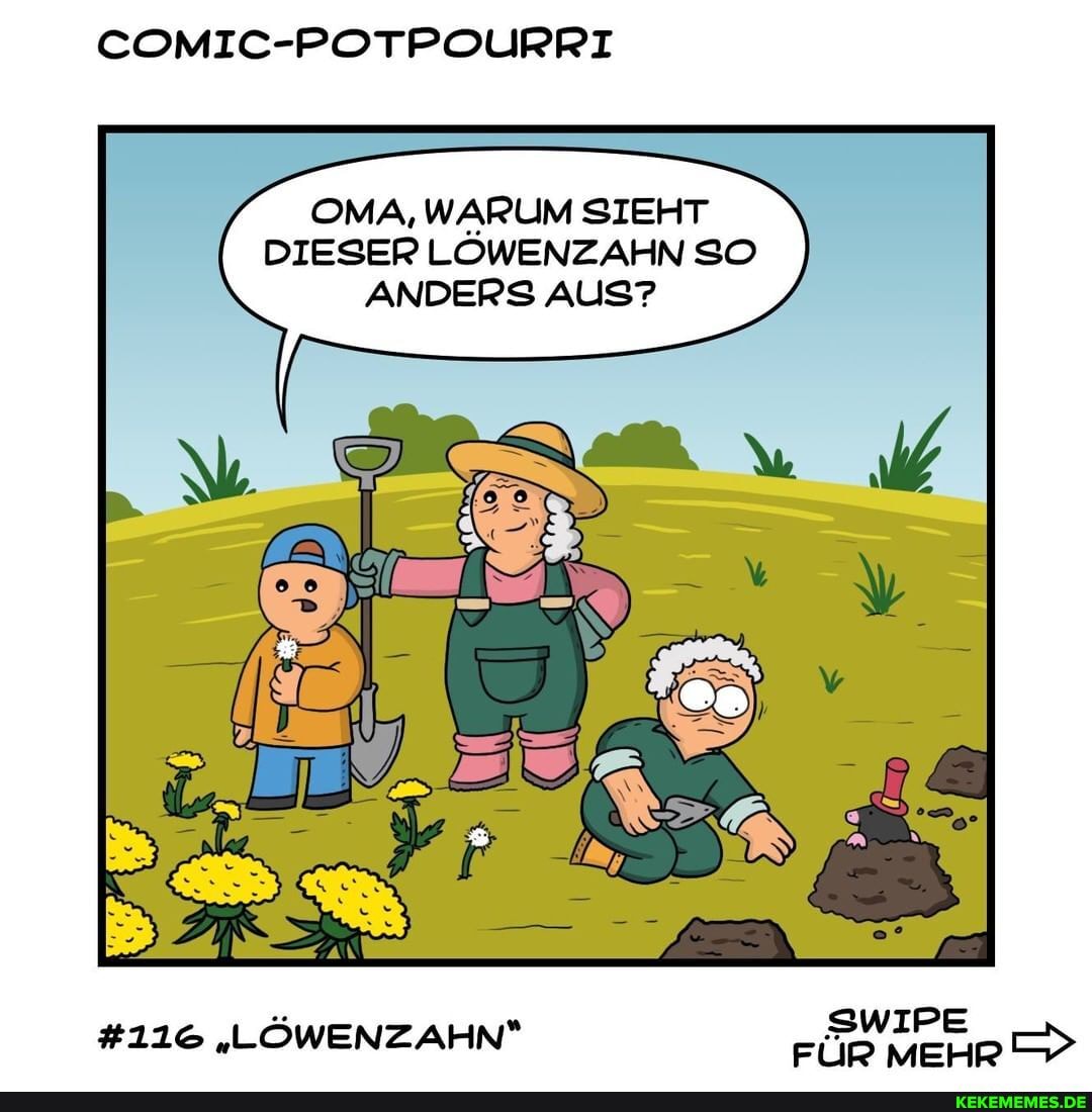 COMIC-POTPOURRI OMA, WARUM SIEHT DIESER LÖWENZAHN SO ANDERS AUS? SWIPE ...