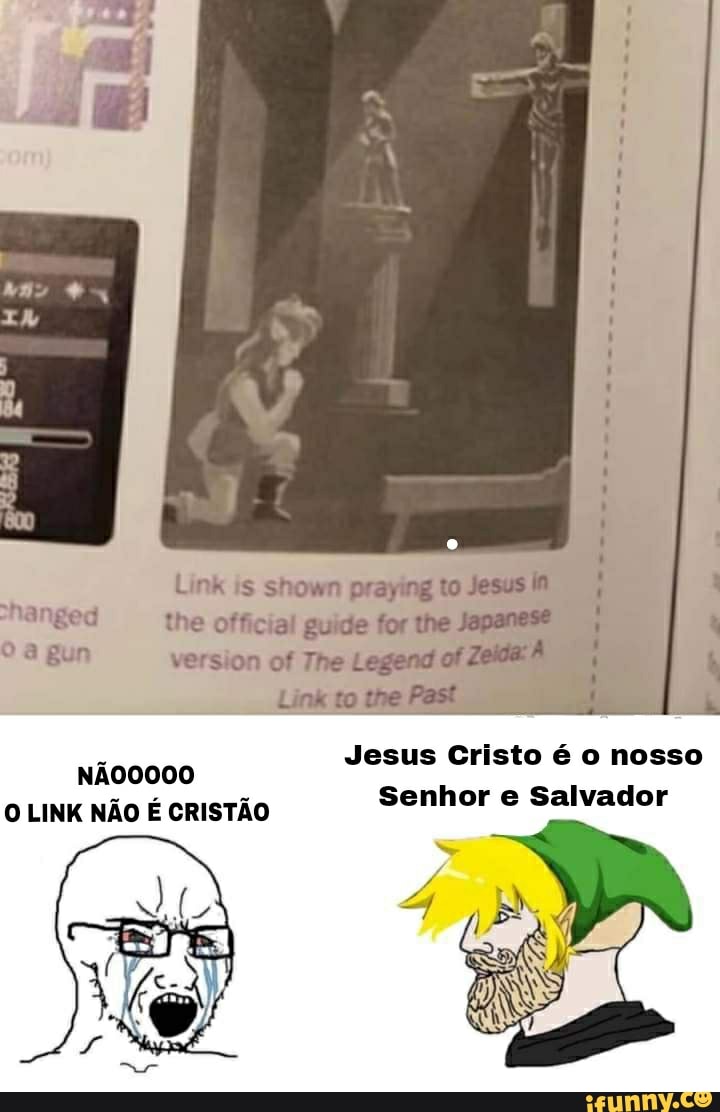 Ai Link is shown praying to Jesus in the official guide for the ...