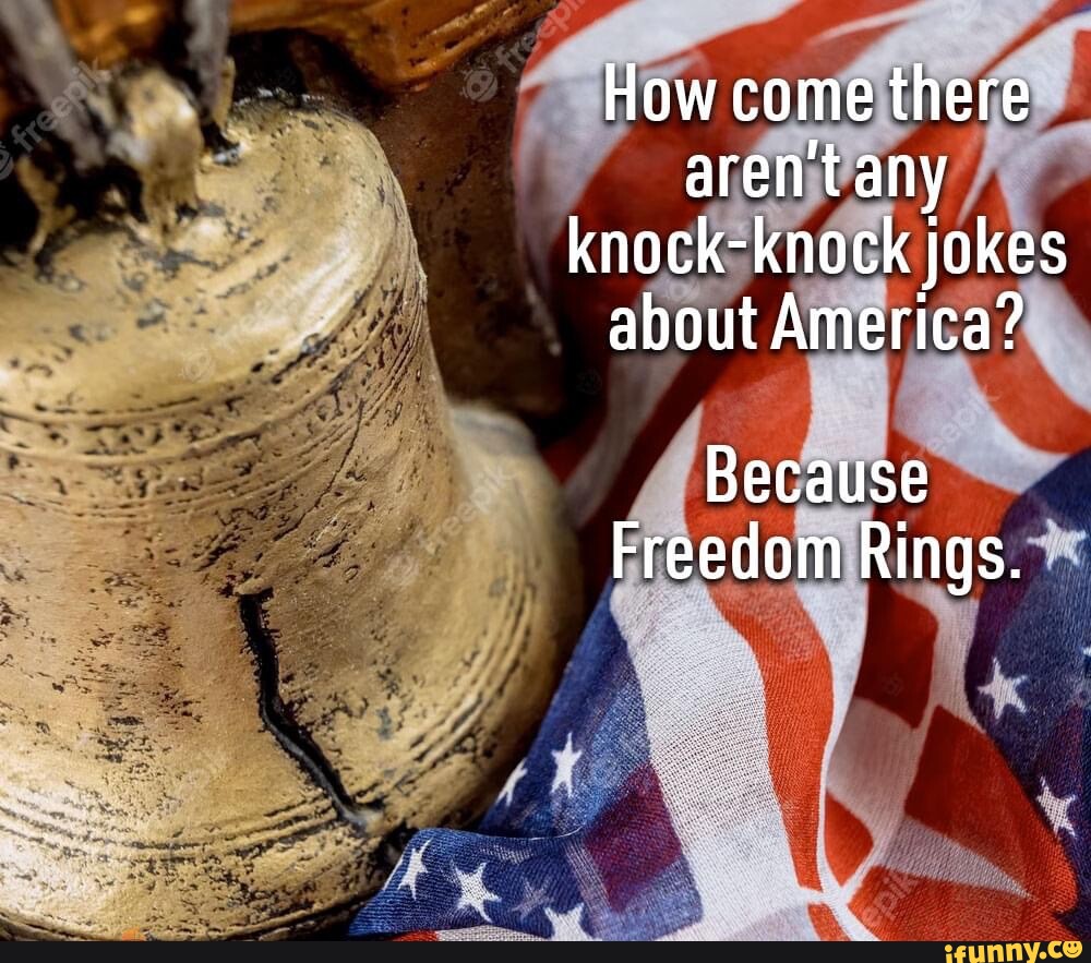 How come there aren't any knock-knock jokes about America? Because ...