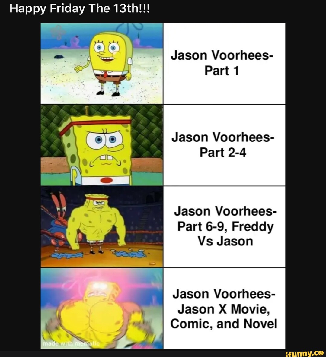 Happy Friday The 13th!!! Jason Voorhees- Part 1 Jason Voorhees- Part 2 ...