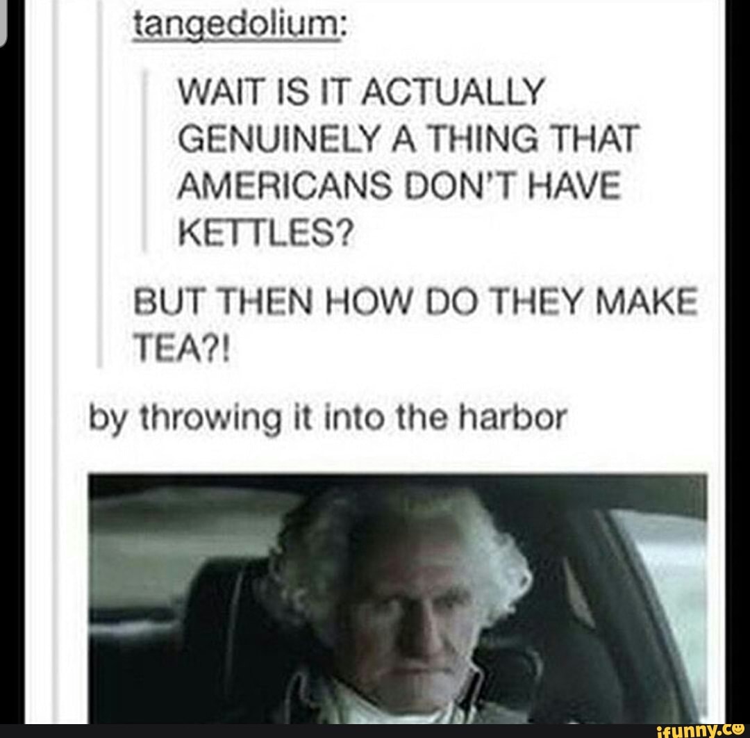 WAIT IS IT ACTUALLY GENUINELY A THING THAT AMERICANS DON'T HAVE KETTLES ...