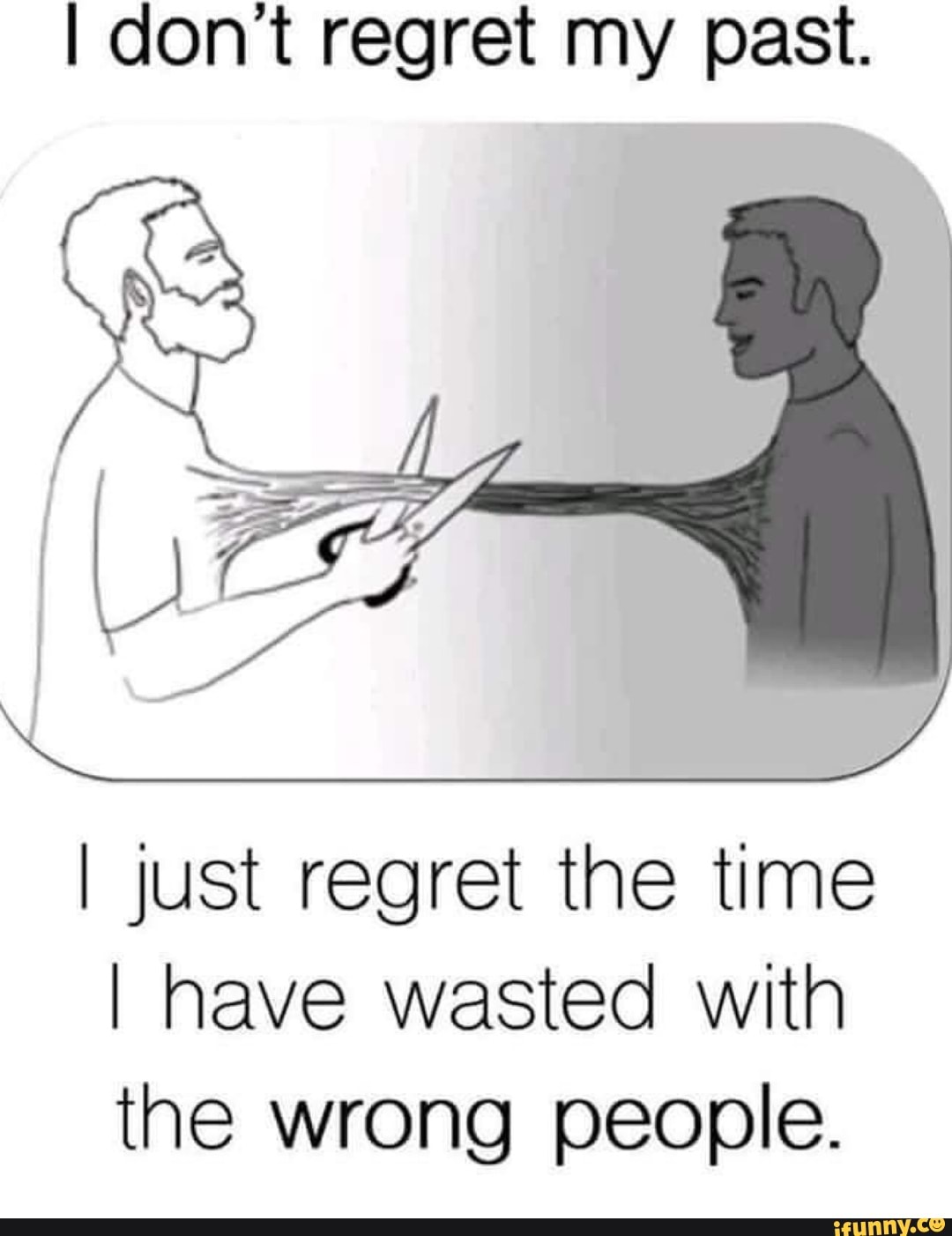 I dont regret my past. I just regret the time I have wasted with the ...
