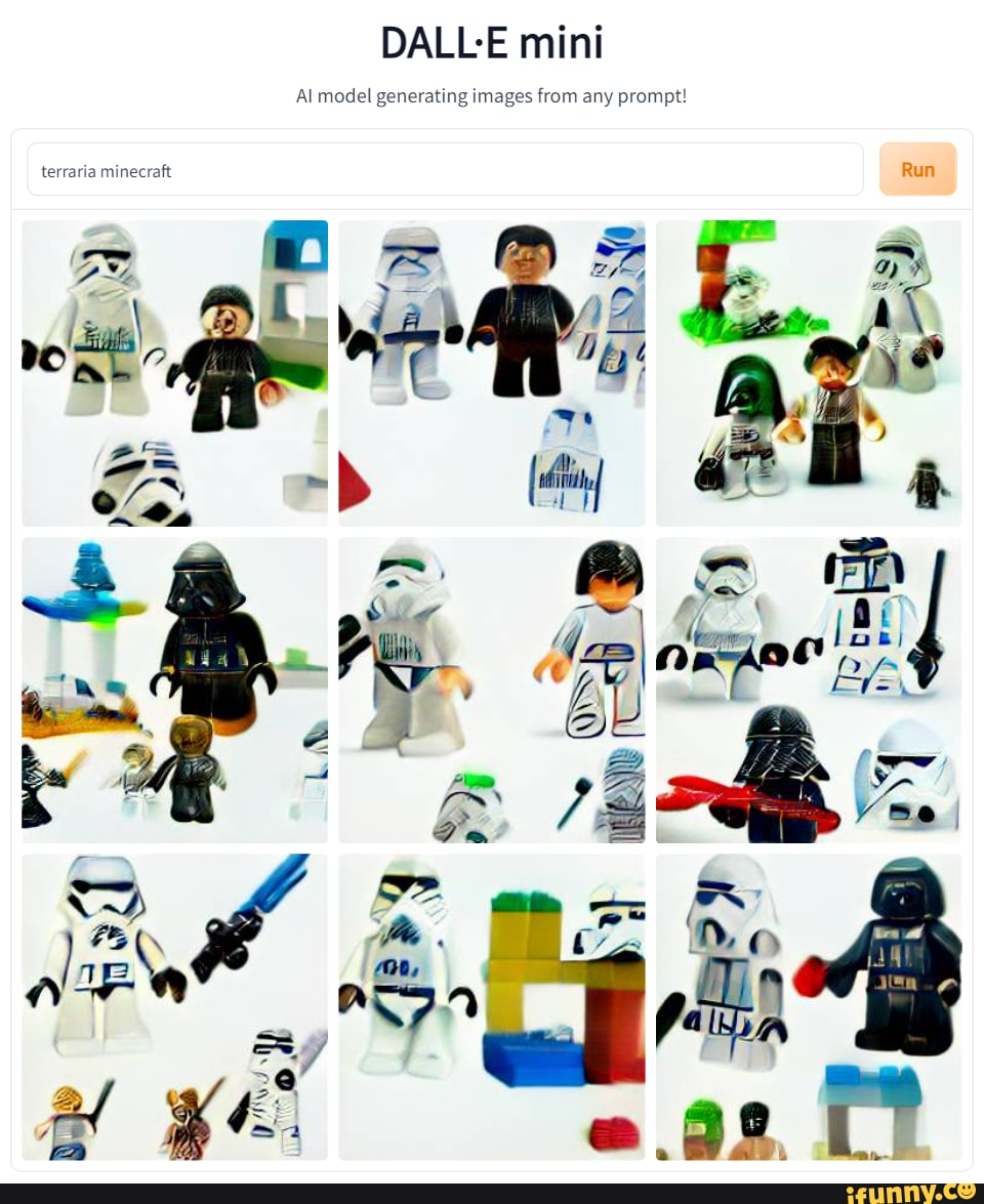 DALE mini Al model generating images from any prompt! - iFunny
