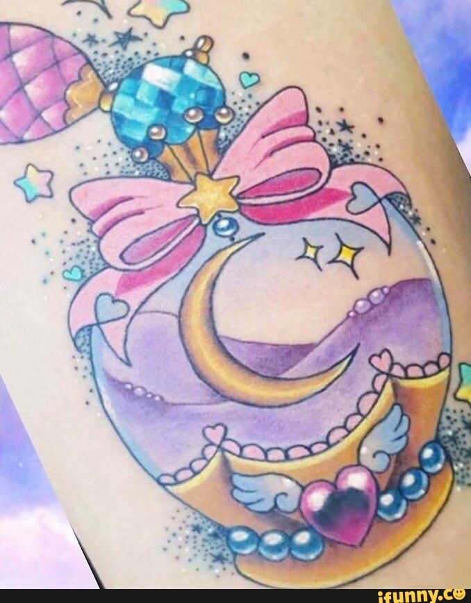 Super cute! Sparkly sailor moon kawaii tattoo by artist VickyB in ...
