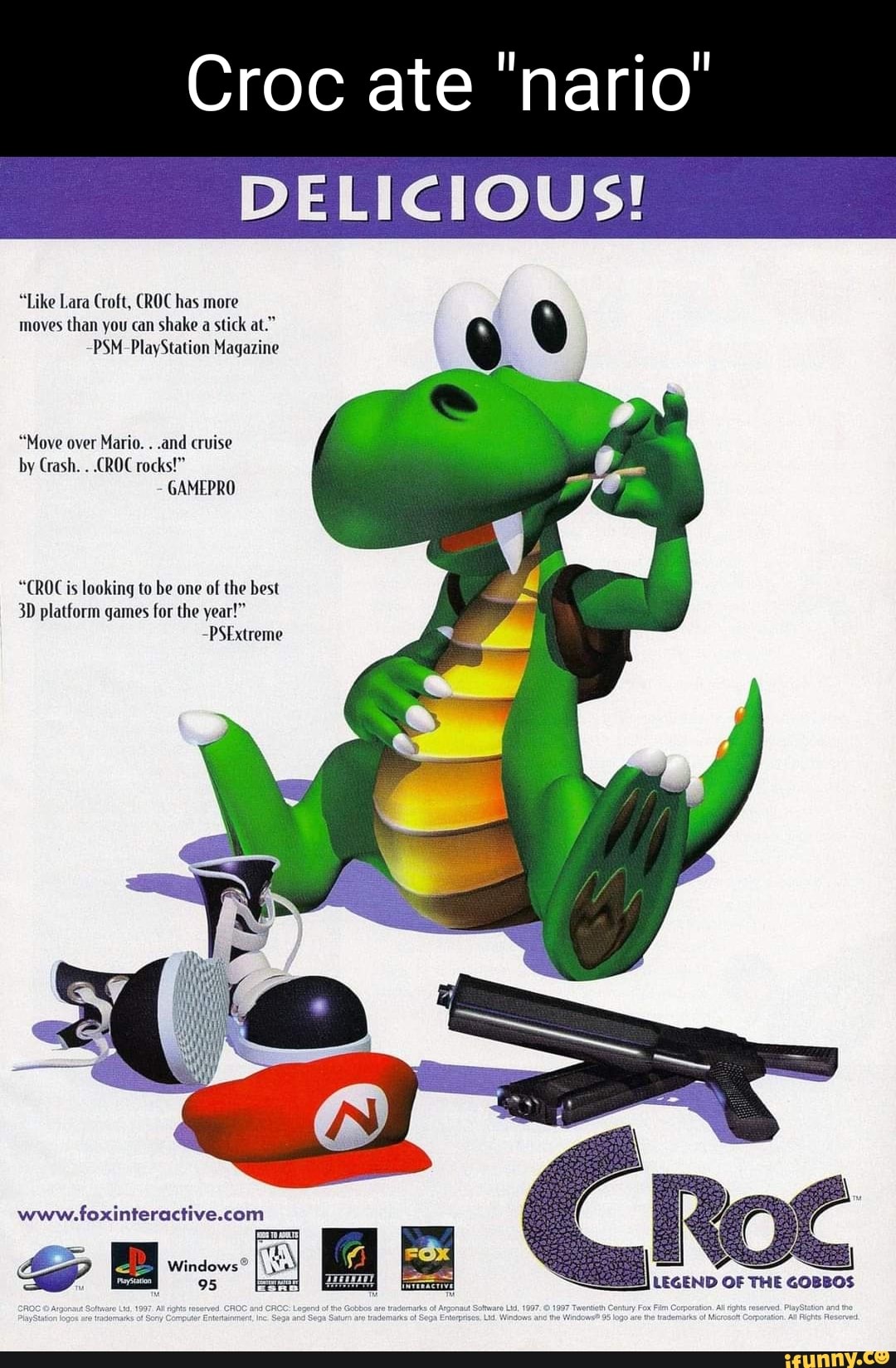 Croc ate "nario DELICIOUS! Like Lara Croft, CROC has more moves than ...