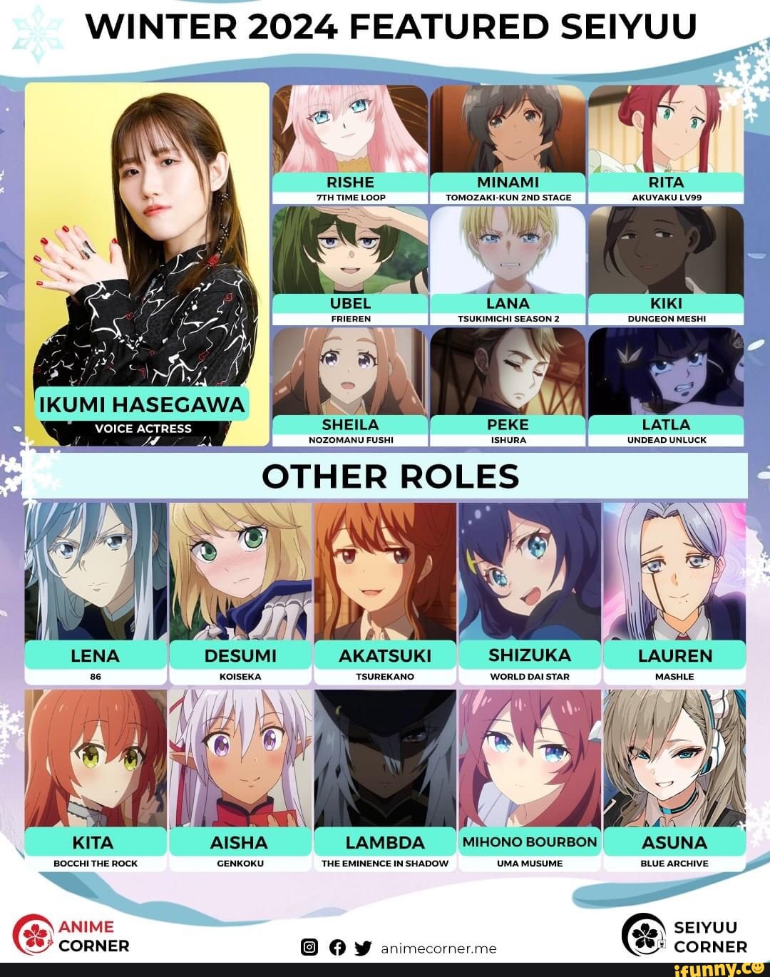 WINTER 2024 FEATURED SEIYUU RISHE MINAMI RITA TIME LOoP 'TOMOZAKI-KUN ...
