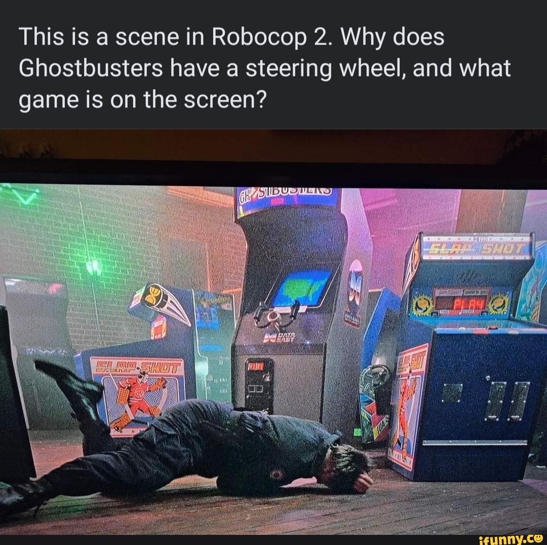 This is a scene in Robocop 2. Why does Ghostbusters have a steering ...