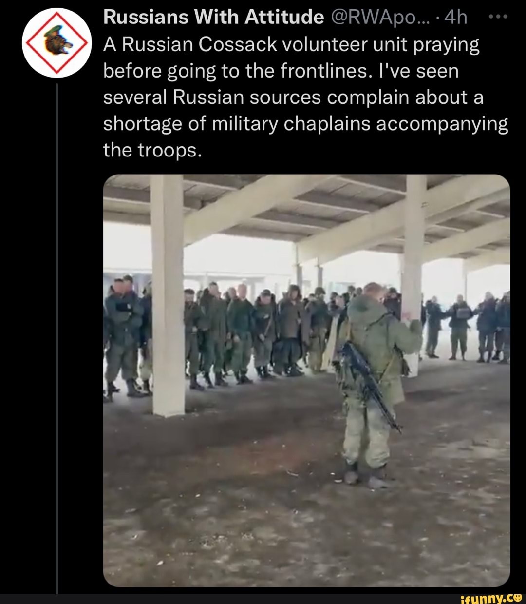 Russians With Attitude @RWApo... A Russian Cossack volunteer unit ...