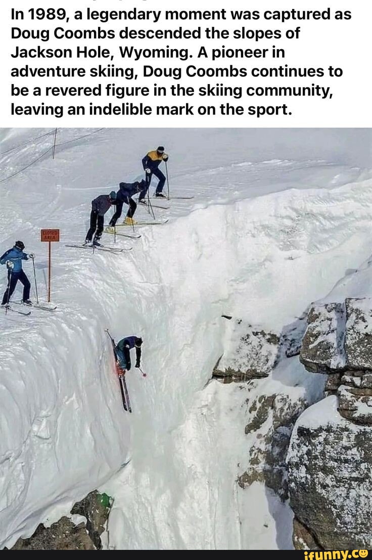 In 1989, a legendary moment was captured as Doug Coombs descended the ...