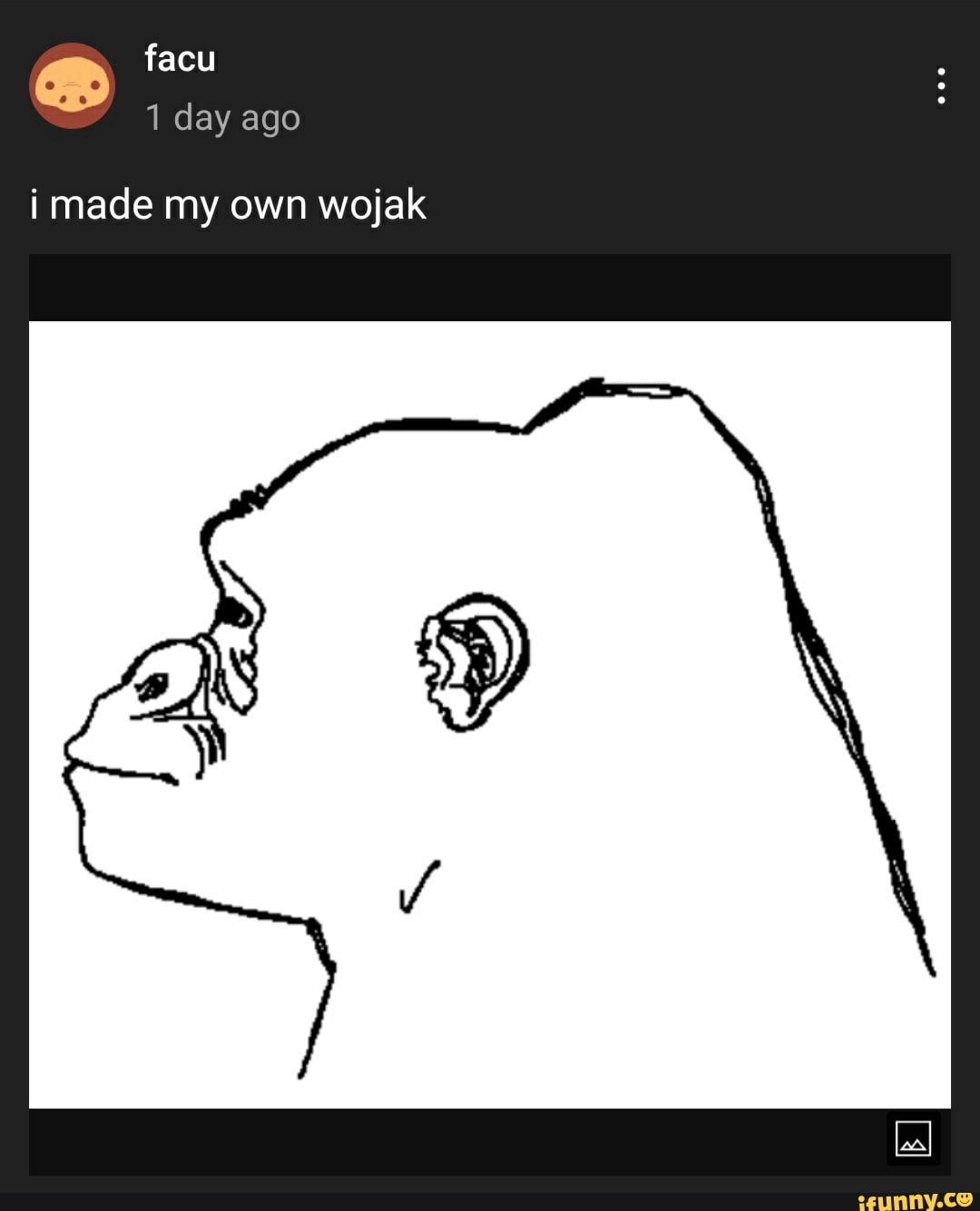 Facu day ago i made my own wojak - iFunny