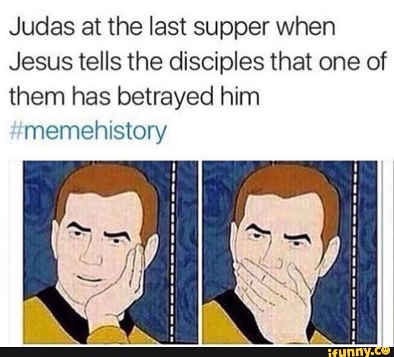 Judas at the last supper when Jesus tells the disciples that one of ...