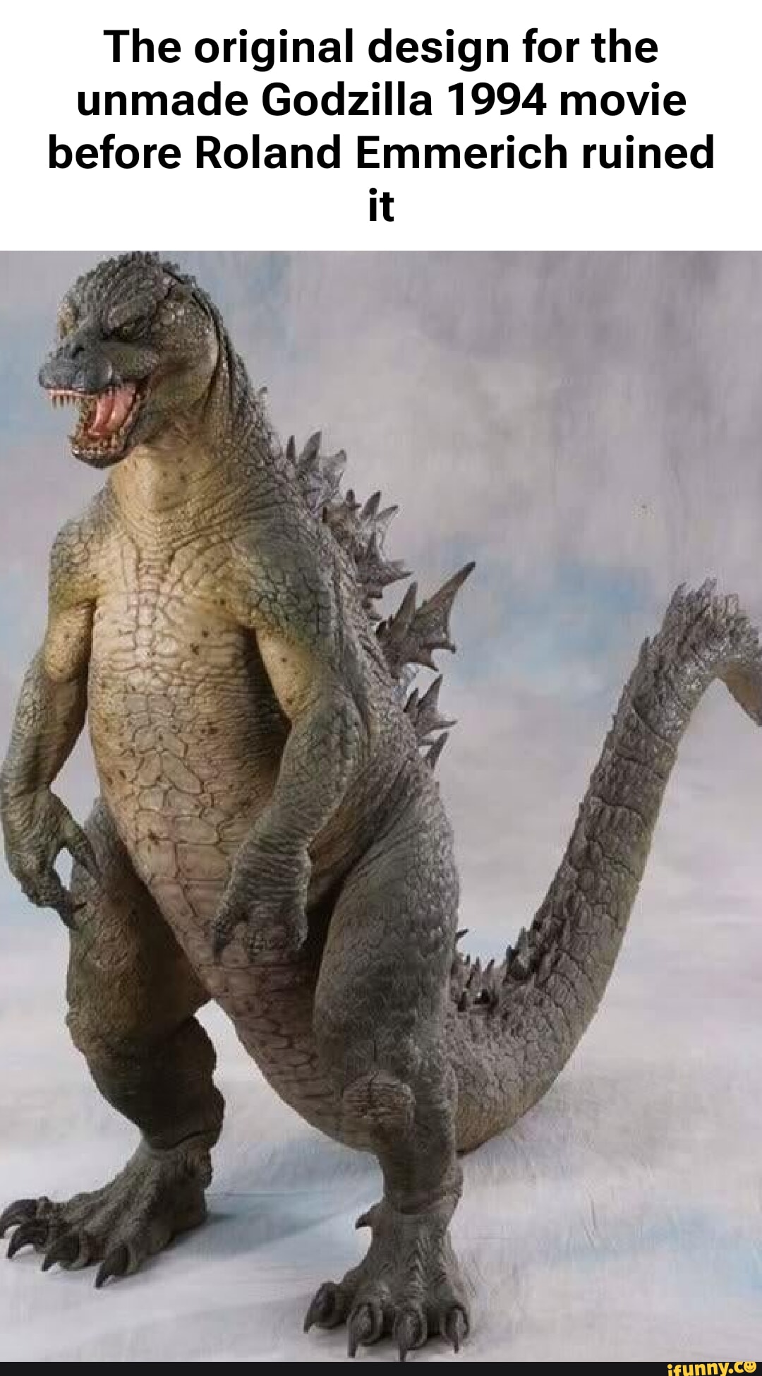 The original design for the unmade Godzilla 1994 movie before Roland ...