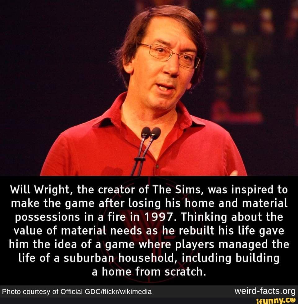 Will Wright, the creator of The Sims, was inspired to make the game ...