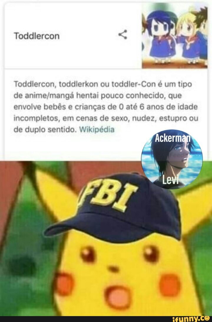 Toddlercon, toddlerkon ou toddler-Con é um tipo de anime/mangá hentai ...