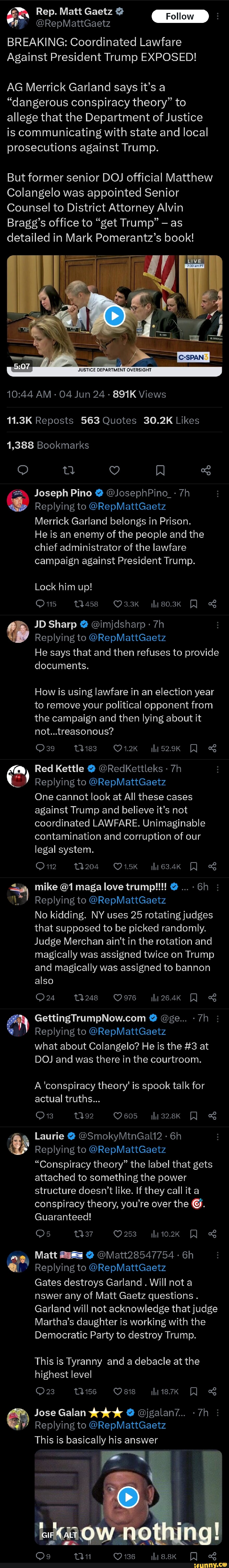 Rep. Matt Gaetz @ @RepMattGaetz BREAKING: Coordinated Lawfare Against ...
