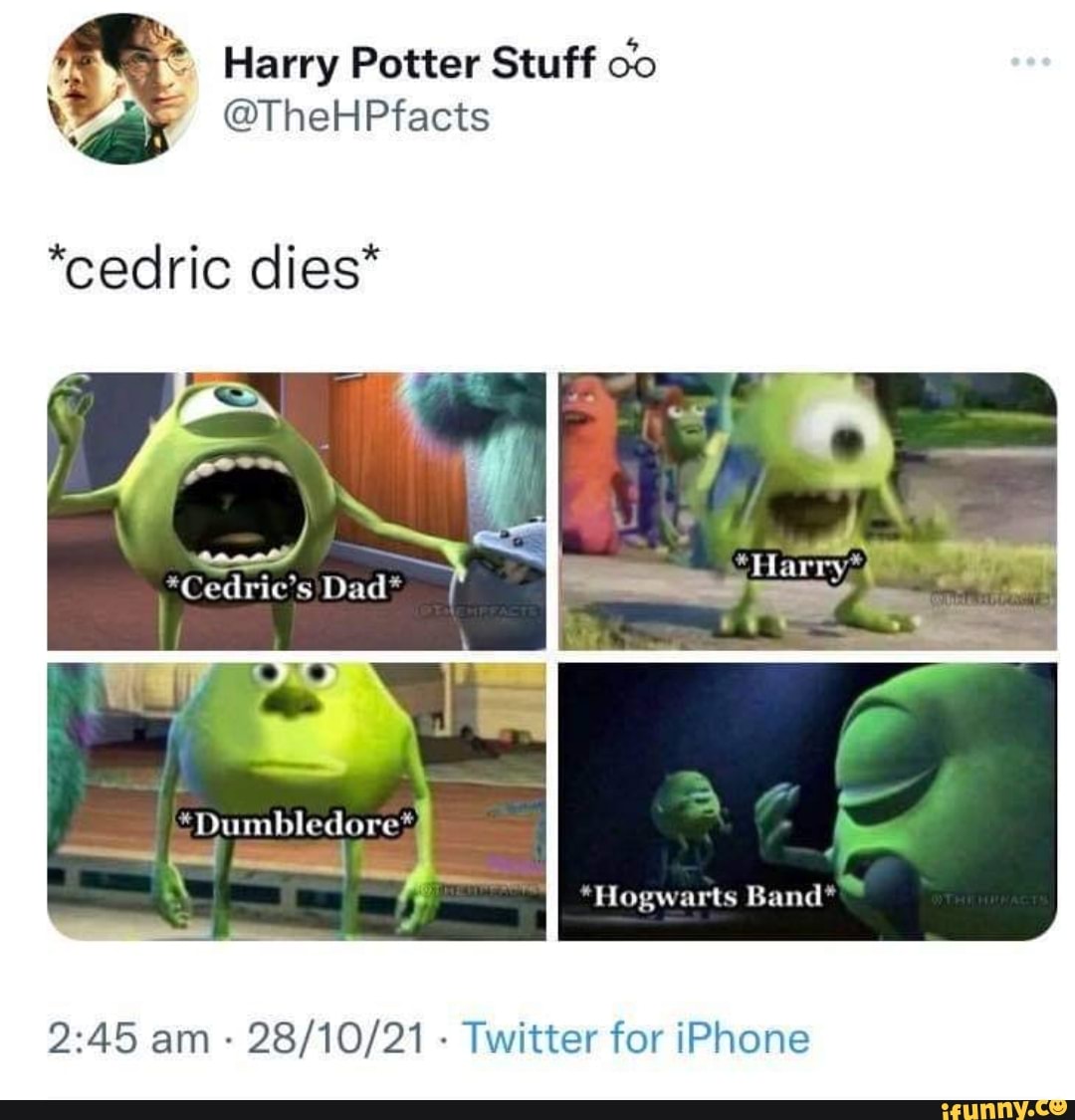 Harry Potter co *cedric dies* *Cedric's Dad* *"Dumbledore* am ...