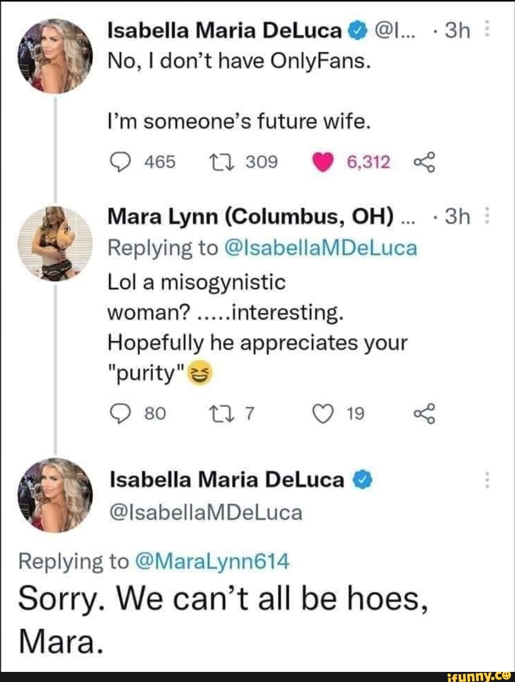 Isabella Maria DeLuca @ @I... - No, I don't have OnlyFans. I'm someone ...