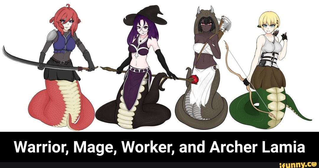 Warrior, Mage, Worker, and Archer Lamia - Warrior, Mage, Worker, and ...
