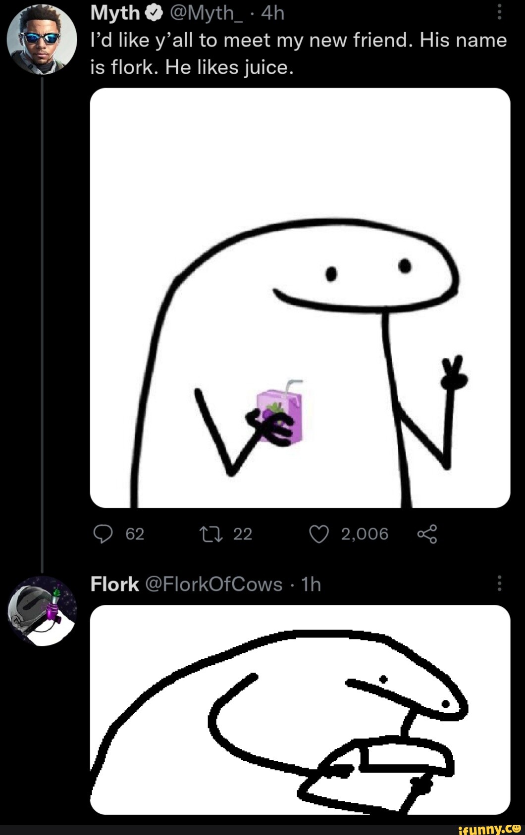 Myth @ @Myth_- I'd like y'all to meet my new friend. His name is flork ...