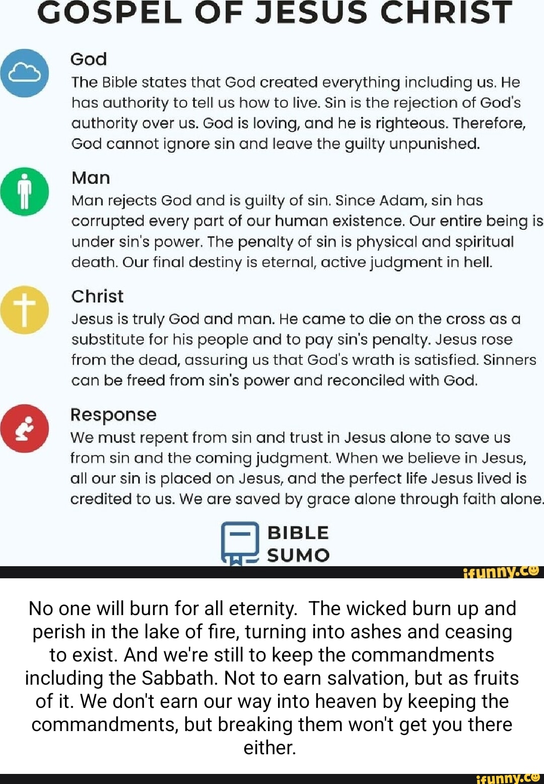 GOSPEL OF JESUS CHRIST God The Bible states that God created everything ...