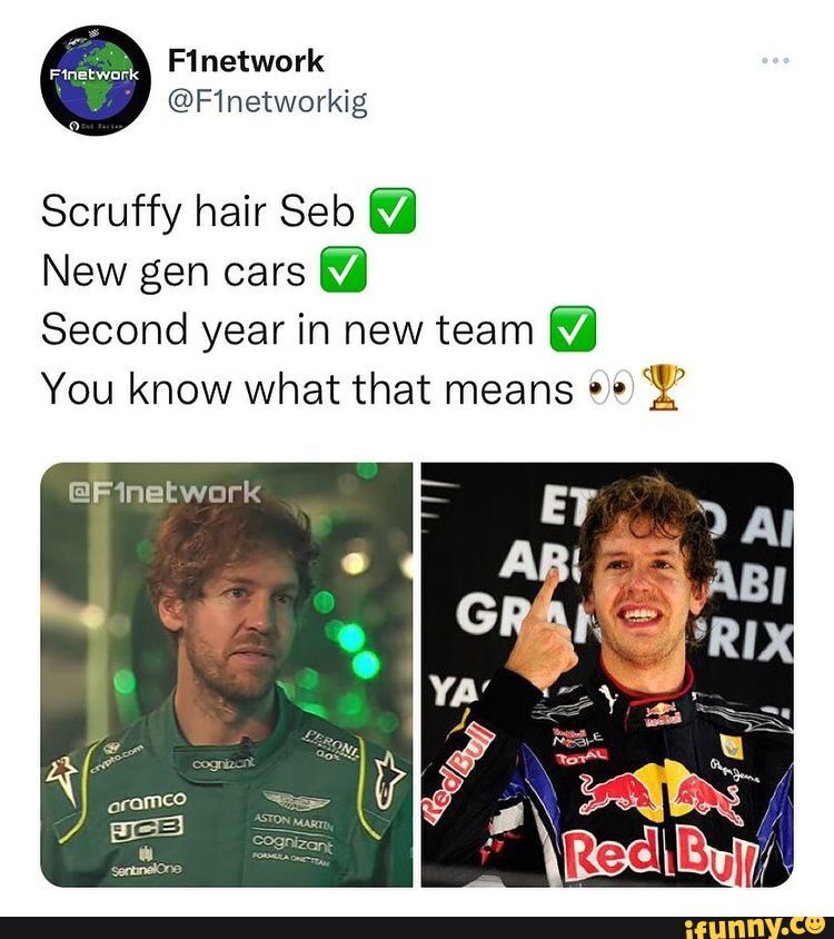 Scruffy hair Seb New gen cars Second year in new team You know what ...