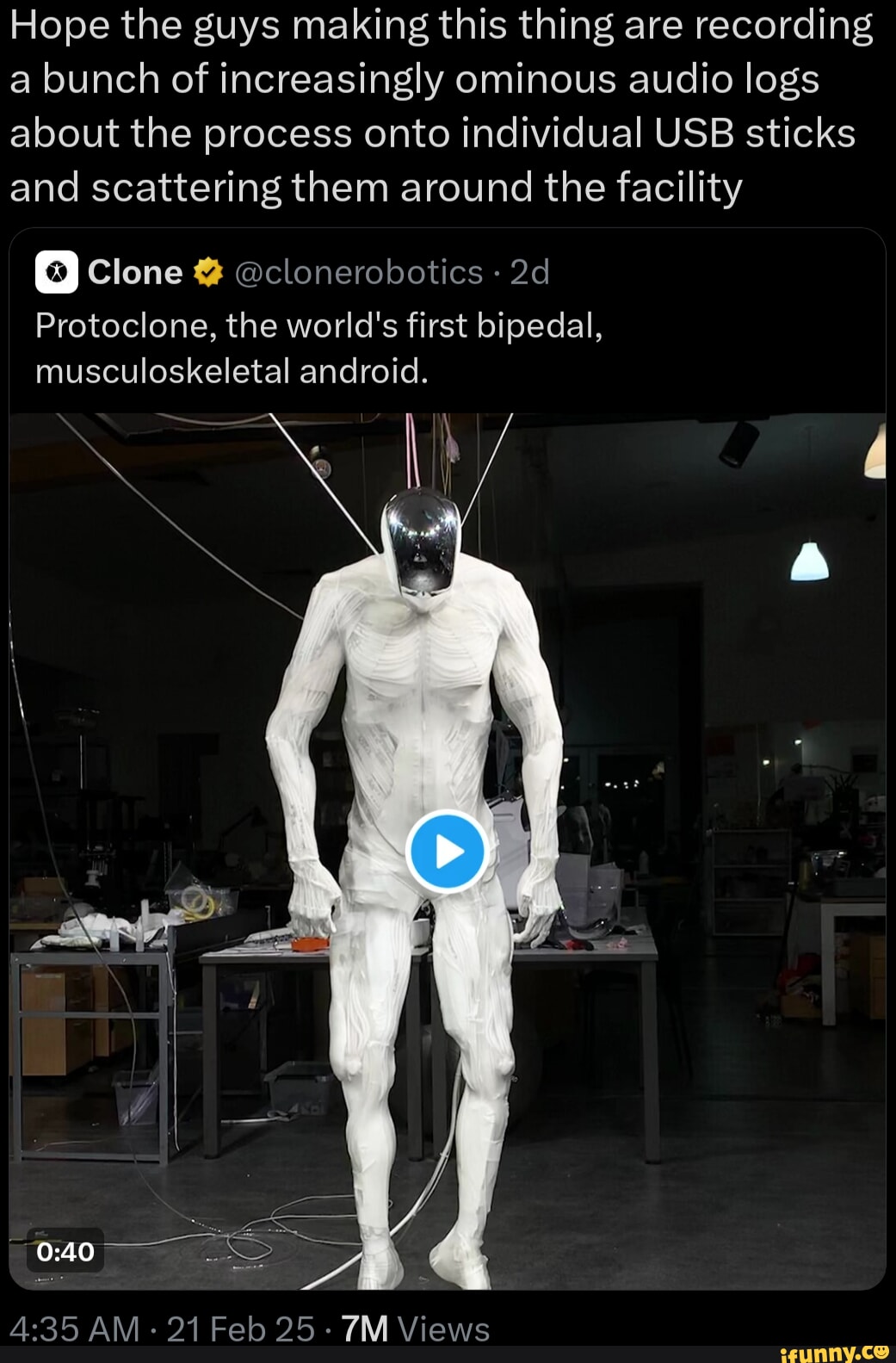 Hope the guys making this thing are recording a bunch of increasingly ...