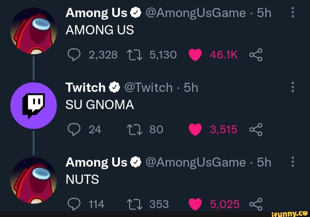 Among Us @ AMONG US Twitch @ SU GNOMA Among Us @ NUTS - iFunny