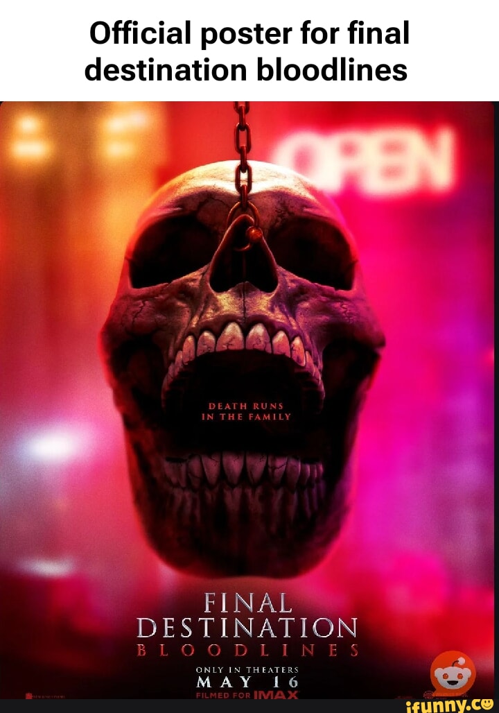 Official poster for final destination bloodlines FINAL DESTINATION ONLY ...