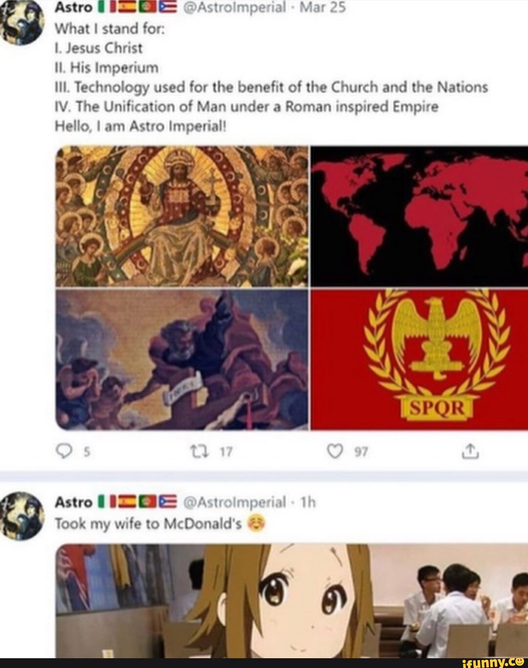 Astro Astro al - Mar 25 What I stand for: Jesus Christ Il. His Imperium ...