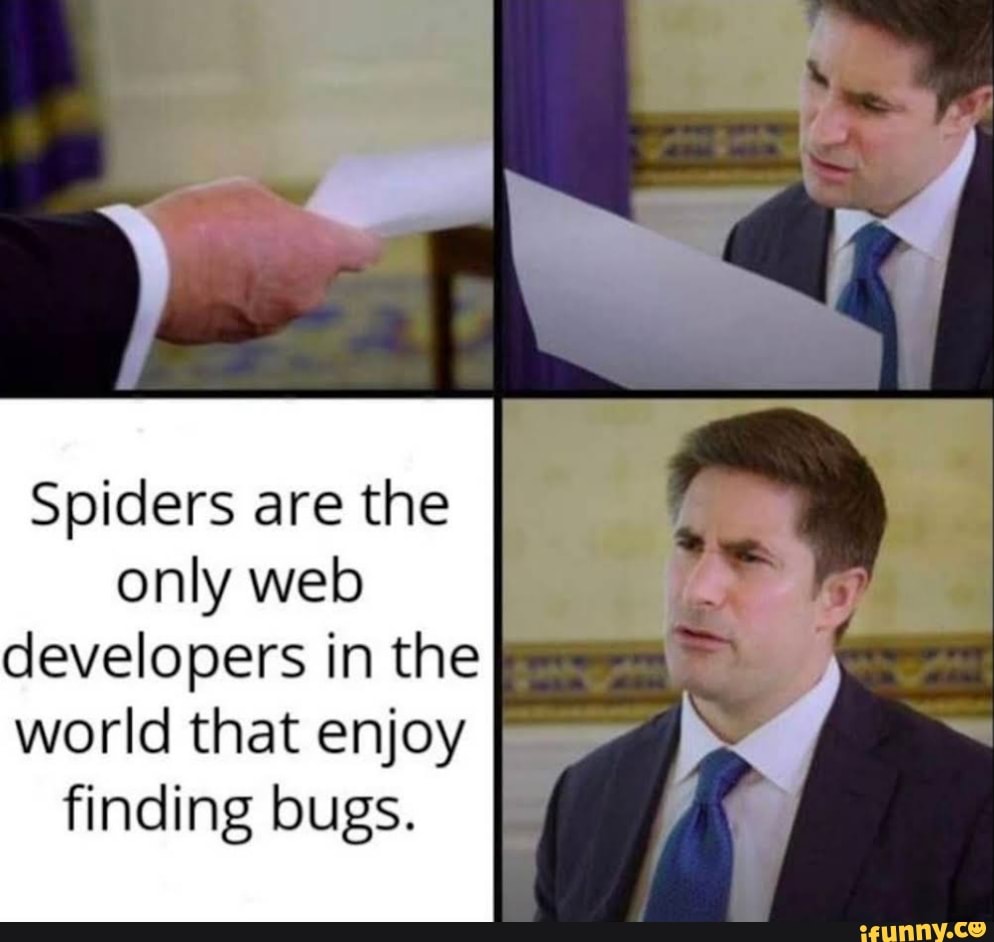 Spiders are the only web developers in the world that enjoy finding ...