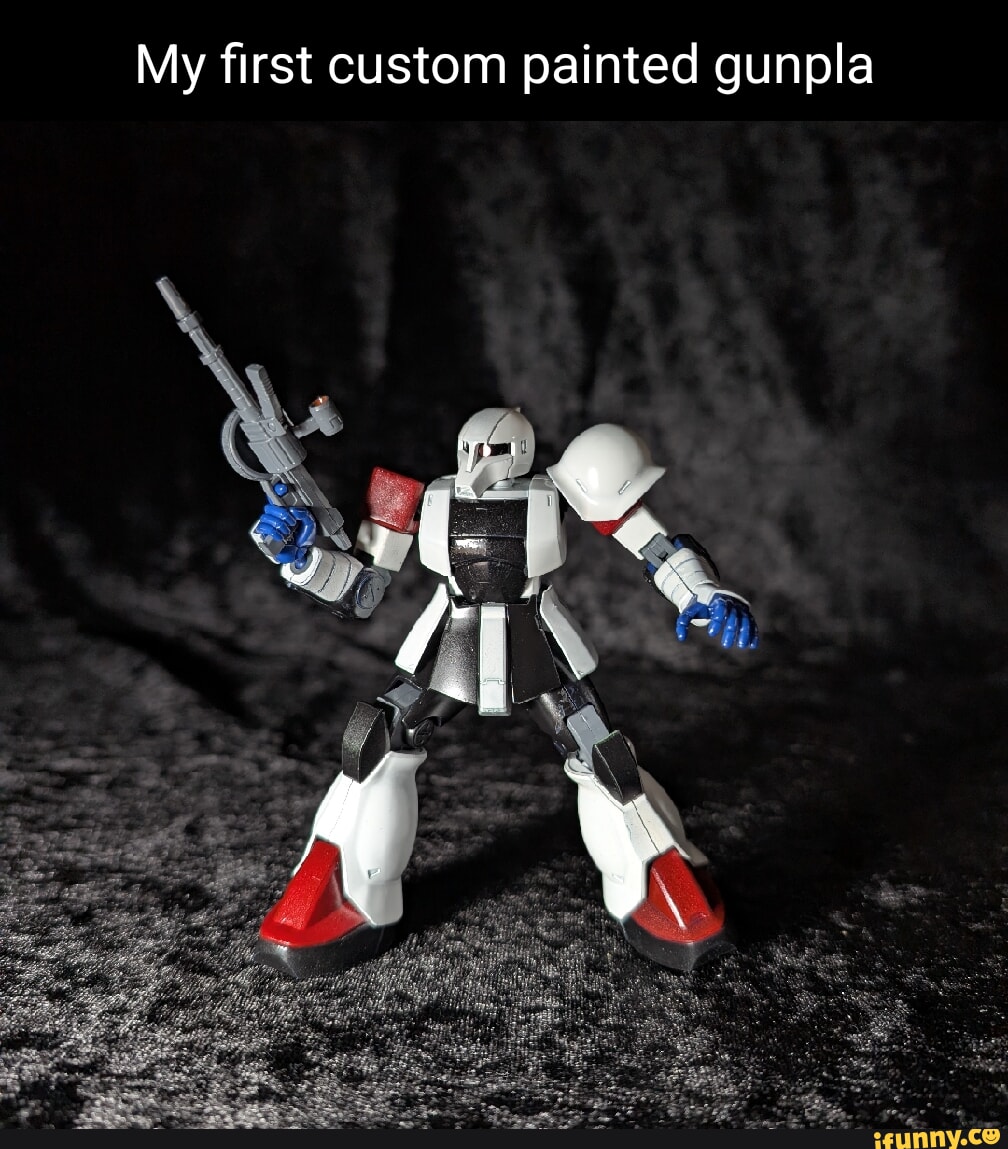 My first custom painted gunpla - iFunny