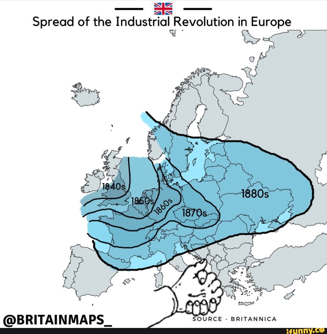 Industrial Revolution Railroads Map