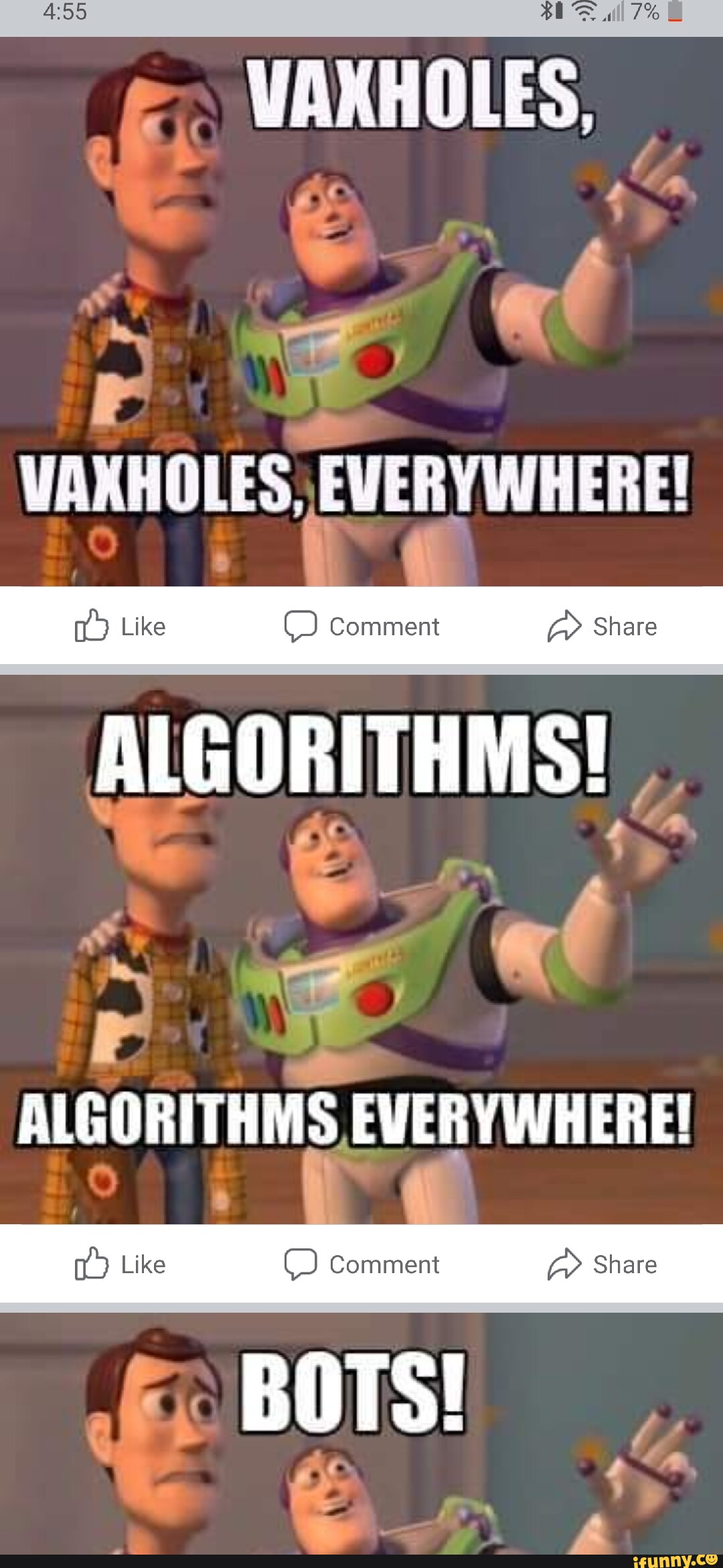 VAKHOLES, VAXHOLES, EVERYWHERE! Like Comment Share ALGORITHMS ...