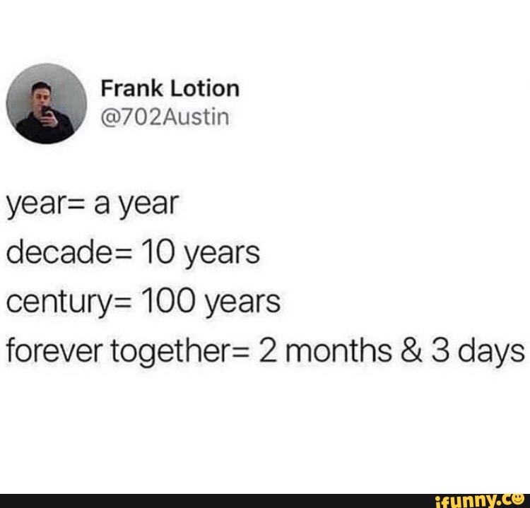 Year: a year decade: 10 years century: 100 years forever together: 2 ...