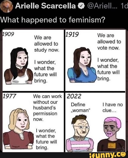 Arielle Scarcella @Ariell... What happened to feminism? 1919 We are ...