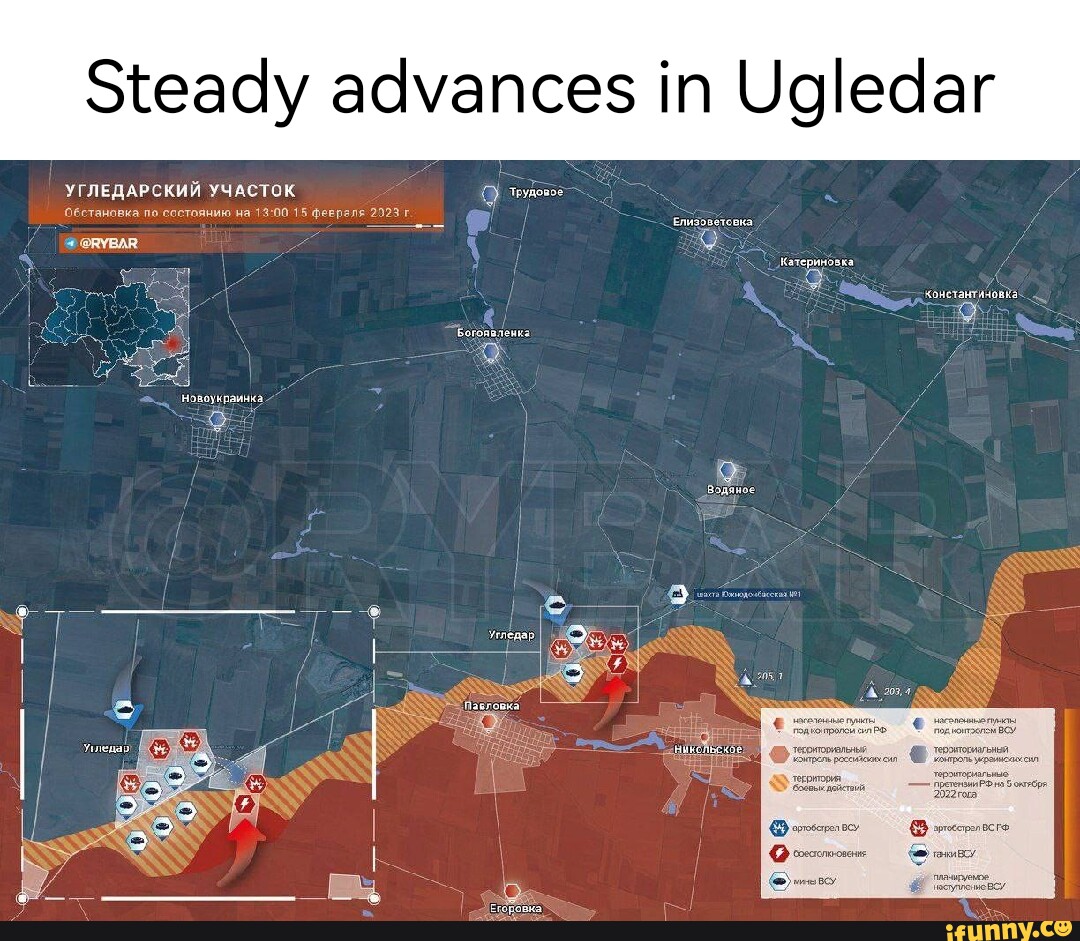 Steady advances in Ugledar - iFunny