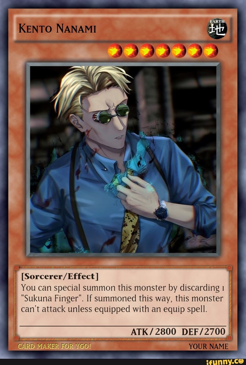 KENTO NANAMI You can special summon this monster by discarding "Sukuna ...