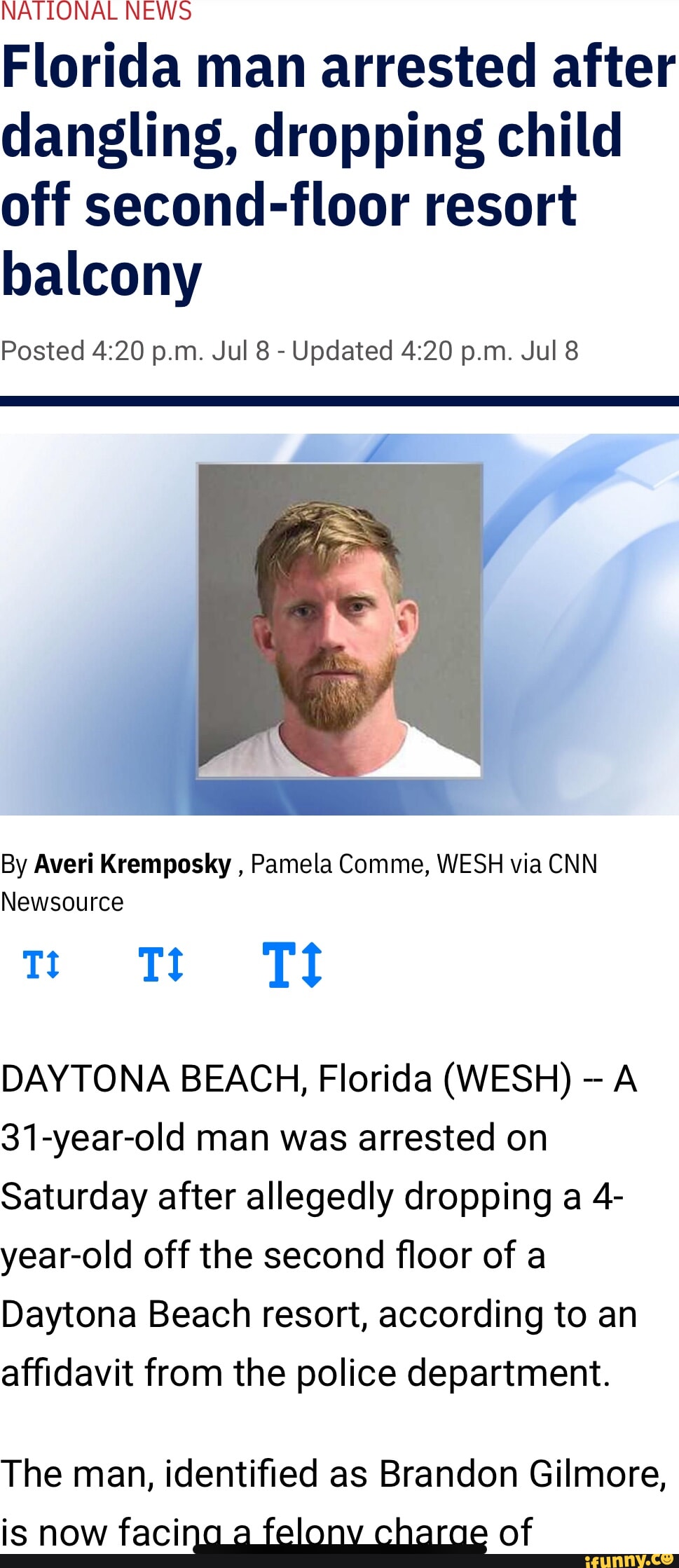 NATIONAL NEW Florida man arrested after dangling, dropping child off ...