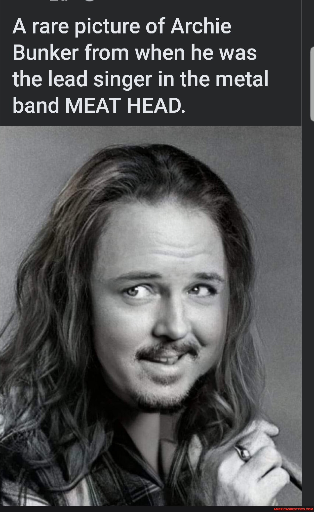 A rare picture of Archie Bunker from when he was the lead singer in the ...