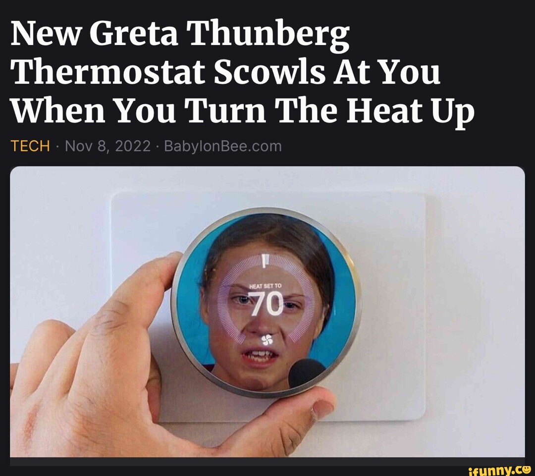 New Greta Thunberg Thermostat Scowls At You When You Turn The Heat Up ...