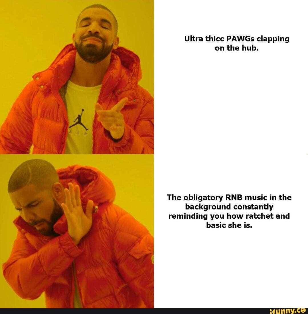 Ultra thicc PAWGs clapping on the hub. The obligatory RNB music in the ...