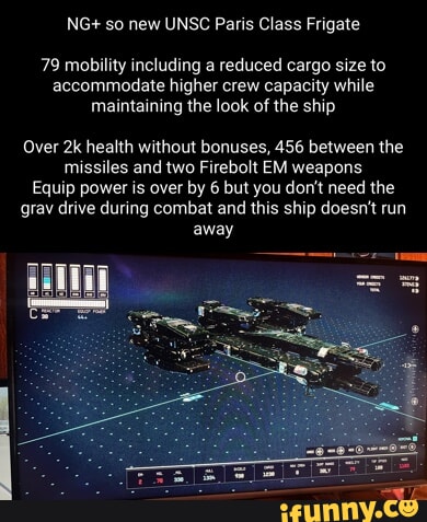 NG+ so new UNSC Paris Class Frigate 79 mobility including a reduced ...