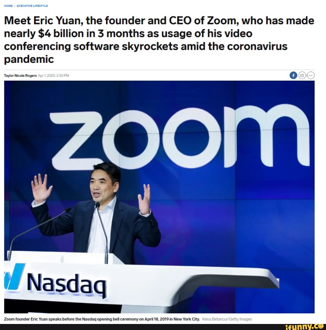 Meet Eric Yuan, the founder and CEO of Zoom, who has made nearly $4 ...