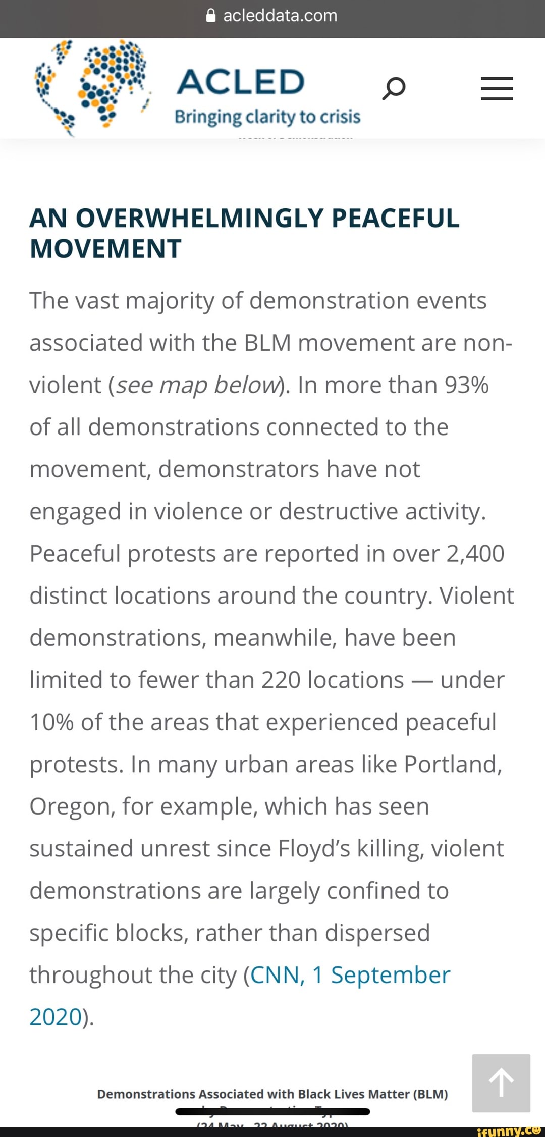 ACLED Bringing clarity to crisis AN OVERWHELMINGLY PEACEFUL MOVEMENT ...