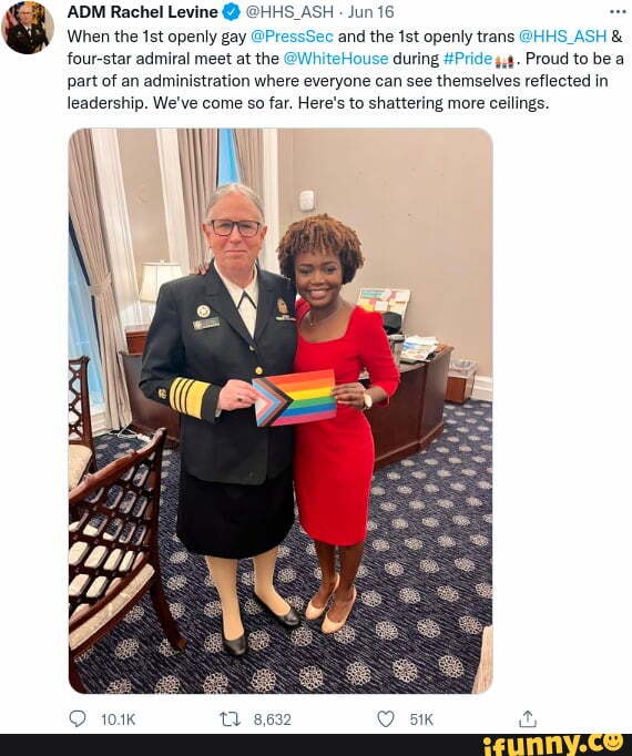 ADM Rachel Levine @HHS ASH Jun 16 When the 'st openly gay @PressSec and ...