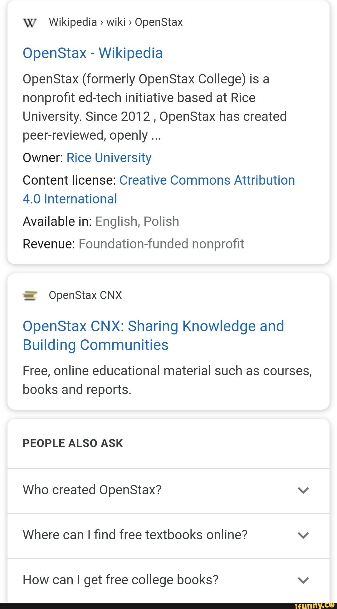 W Wikipedia > wiki > OpenStax OpenStax - Wikipedia OpenStax (formerly ...